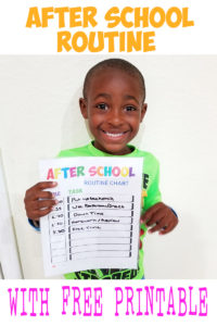 After School Routine and Free Chart Printables - The Kreative Life